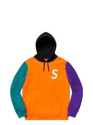 Supreme Ss19 Colorblocked Hooded Sweatshirt - Orange