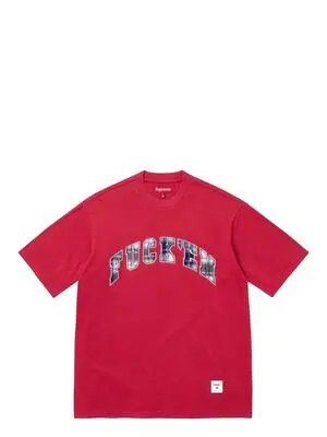 Supreme Ss26 Fuck Em Plaid S/s T-shirt - Red