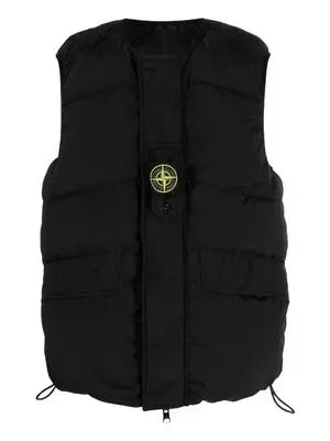Stone Island Quilted Reversible Down Vest - Black