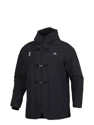 Adidas Loose Fit Casual Jacket With Buckle Detail - Black