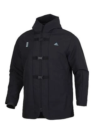 Adidas Adidas Loose Fit Casual Jacket With Buckle Detail Black