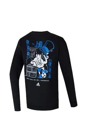 Adidas Pullover With Cartoon Graphic - Black