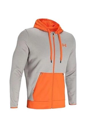 Under Armour Fleece Textured Full Zip Hoodie - Orange/brown