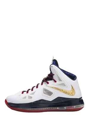 Nike Lebron 10+ Sport Pack Basketball Sneakers - White/goldyellowgold/black