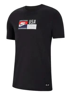Nike 2020-21 Usa Voice Tag T-shirt - Black