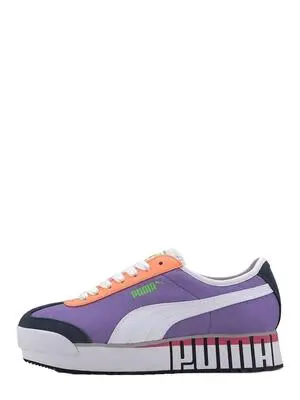 PUMA Roma Amor Logo Platform Sneakers - Purple