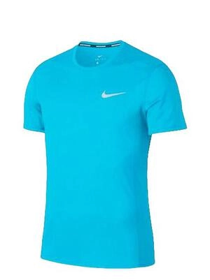 Nike Mylar Short Sleeve Running Top - Blue