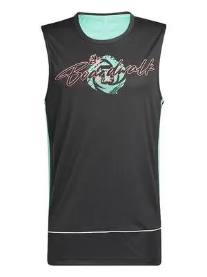 Adidas Rose Printed Basketball Tank - Black