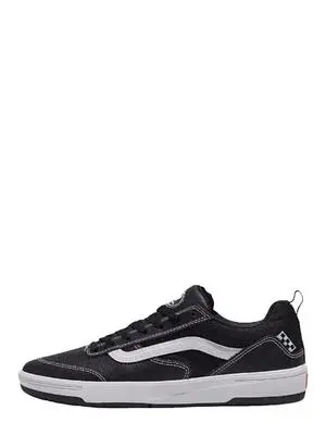 VANS Zahba Leather Lace-up Sneakers - Black