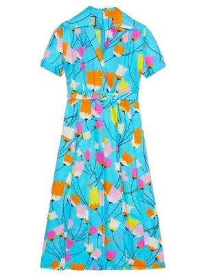 GUCCI Gucci Tulip Print Pleated Dress