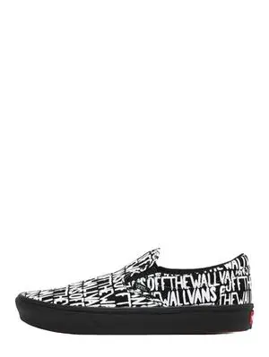 VANS Vans ComfyCush Slip-On "Brush Black" Casual Sneakers Black/white