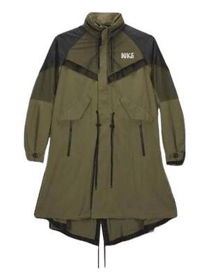 Nike X Sacai Waterproof Trench Jacket - Medium Olive