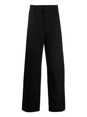 Off-White Straight Leg Casual Pants - Black
