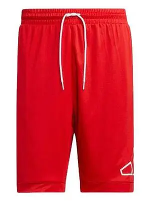 Adidas Big Logo Short Logo Printing Sports Shorts - Red