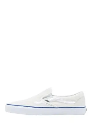 VANS Classic Slip-on Sidestripe Sneakers - White/blue