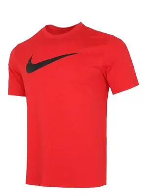 Nike Sportswear Swoosh Casual Sports Short Sleeve - Red