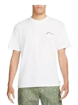 Nike Back Printing Round Neck Pullover Short Sleeve White - Default Color