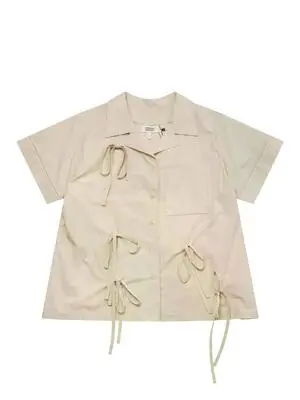 RENAISSANCE RENAISSANCE Bunny Bow Detail Shirt - Neutrals