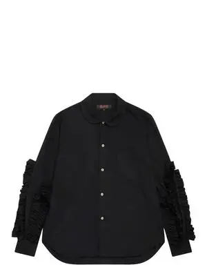 Comme Des Garçons Ruffled Peter Pan-collar Shirt - Black