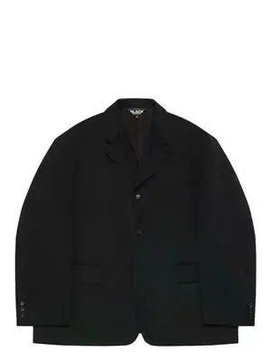 Comme Des Garçons Single-breasted Wool Blazer - Black