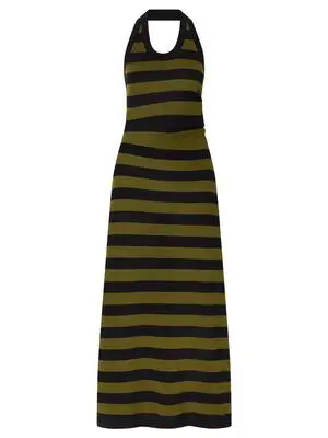 Proenza Schouler Fran Striped Cotton-knit Midi Dress - Multi
