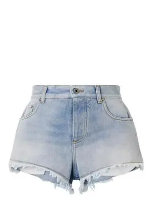 Loewe Distressed Denim Shorts - Blue