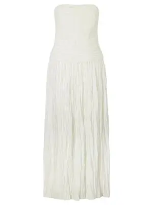 Simkhai Danielle Crinkled Bustier Gown - Neutrals