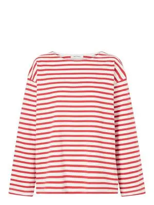 Matteau Breton Striped Cotton-jersey T-shirt - Red