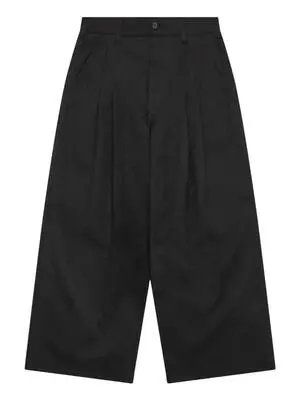 Comme Des Garçons Pleated Pinstripe Trousers - Blue