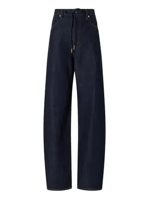 FRAME The Off Duty High-rise Barrel-leg Jeans - Blue