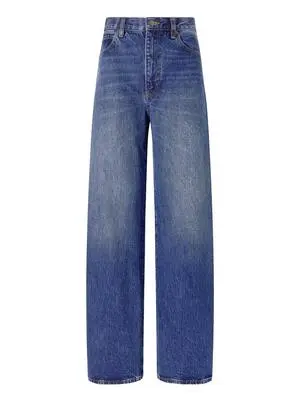 FRAME The Bow High-rise Wide-leg Jeans - Blue