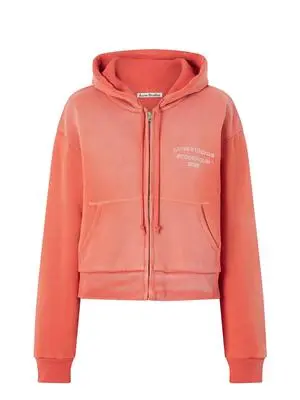 Acne Studios Feida Sunkissed Printed Ribbed Jersey Sweatshirt - Red