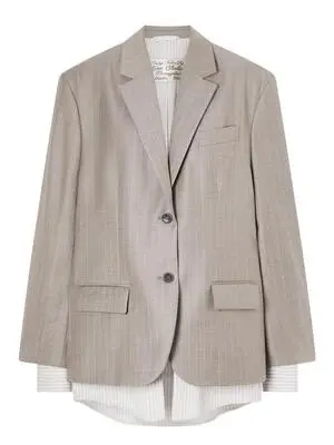 Acne Studios Julago Mels Pinstripe Wool Blazer - Gray
