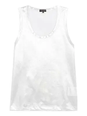Comme Des Garçons Perforated Metallic Vest - Silver