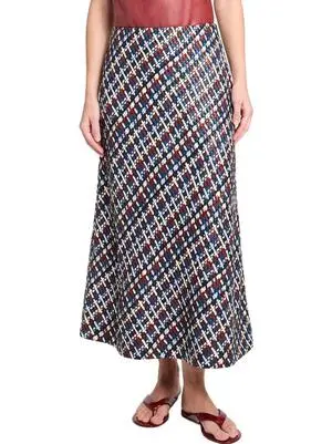 TWP TWP Leather A-Line Midi Skirt