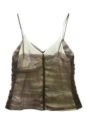 RENAISSANCE RENAISSANCE Deedee Ruffled Camisole Top - Brown