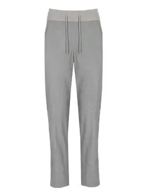 PANICALE Drawstring Side-stripe Trousers - Grey