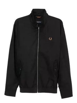 Fred Perry Logo Embroidered Jacket - Black