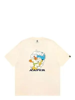 AAPE BY *A BATHING APE Aaper-print T-shirt - Neutrals