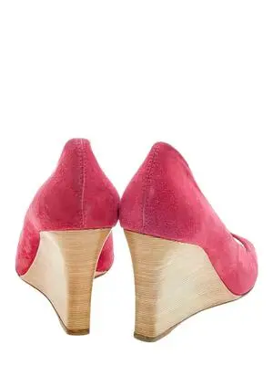 TOD'S Peep-toe Wedge Pumps - Red