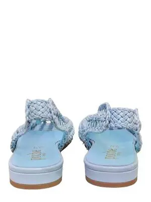 POCHE PARIS Woven Slingback Pumps - Blue