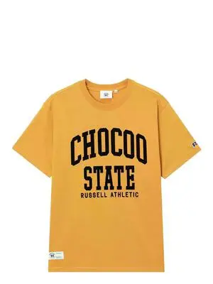 CHOCOOLATE Logo-print Crew-neck T-shirt - Yellow