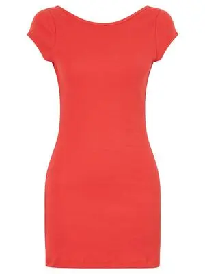 Matteau Open-back Cotton-jersey Mini Dress - Red