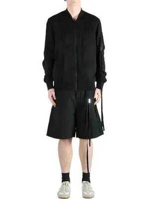 ANN DEMEULEMEESTER Zip-up Bomber Jacket - Black