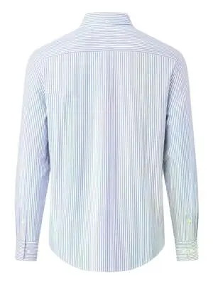 Hartford Striped Seersucker Shirt - Blue