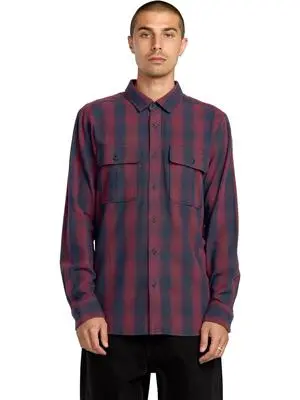 VOLCOM Men's Shadowstone Flannel Long Sleeve Shirt