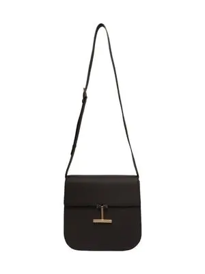 TOM FORD Flap Shoulder Bag With Gold-tone Hardware - Black
