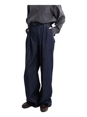 DRIES VAN NOTEN Dries Van Noten Belted Pleated Denim Jeans