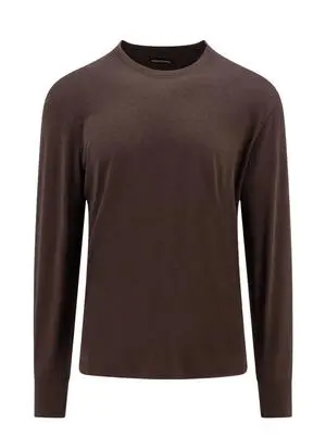 TOM FORD Crewneck Long-sleeved T-shirt - Black