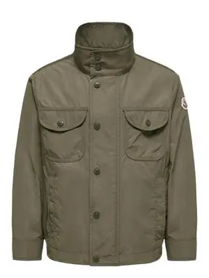 Moncler Kutlat Down Jacket With Stand Collar - Olive Green